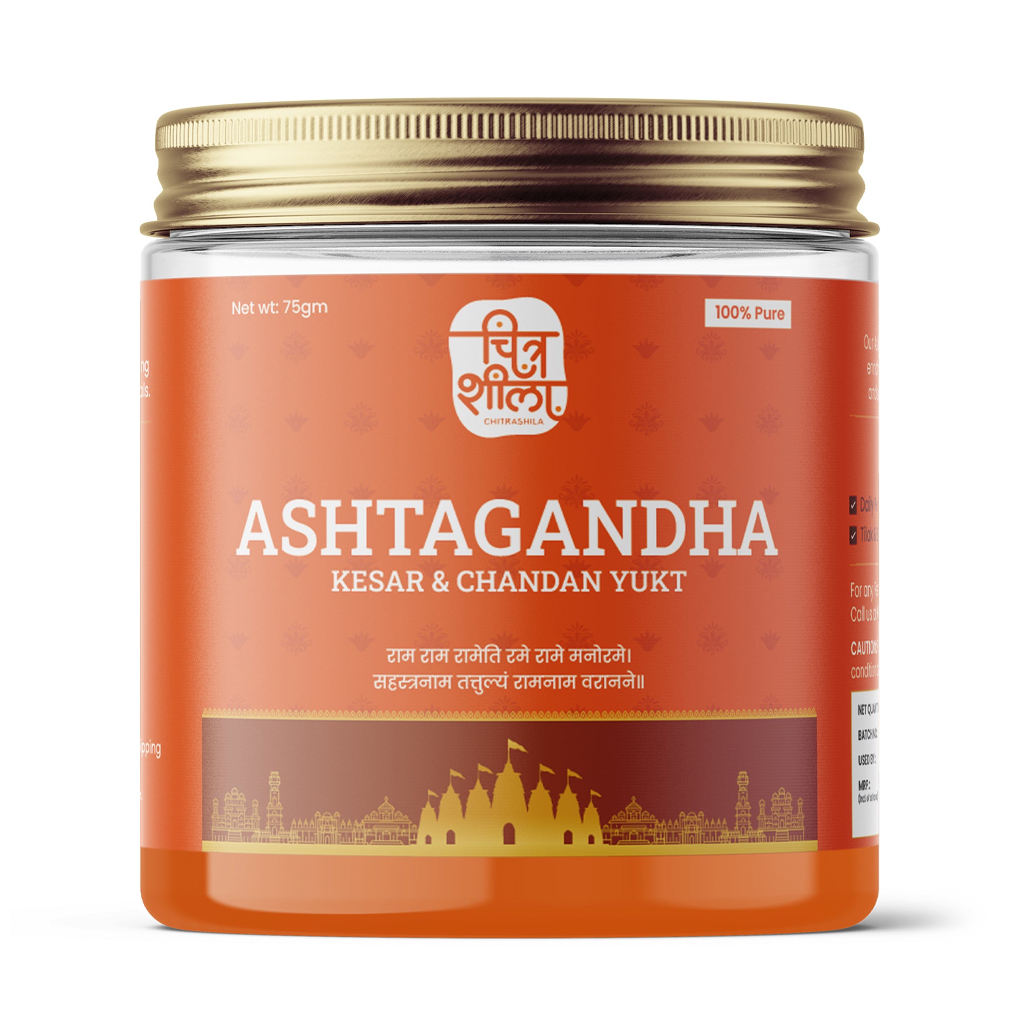 Buy Ashtagandha with Kesar & Chandan for Tika/Tilak | Pure & Divine
